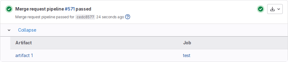 Job artifacts · Jobs · Ci · Help · GitLab